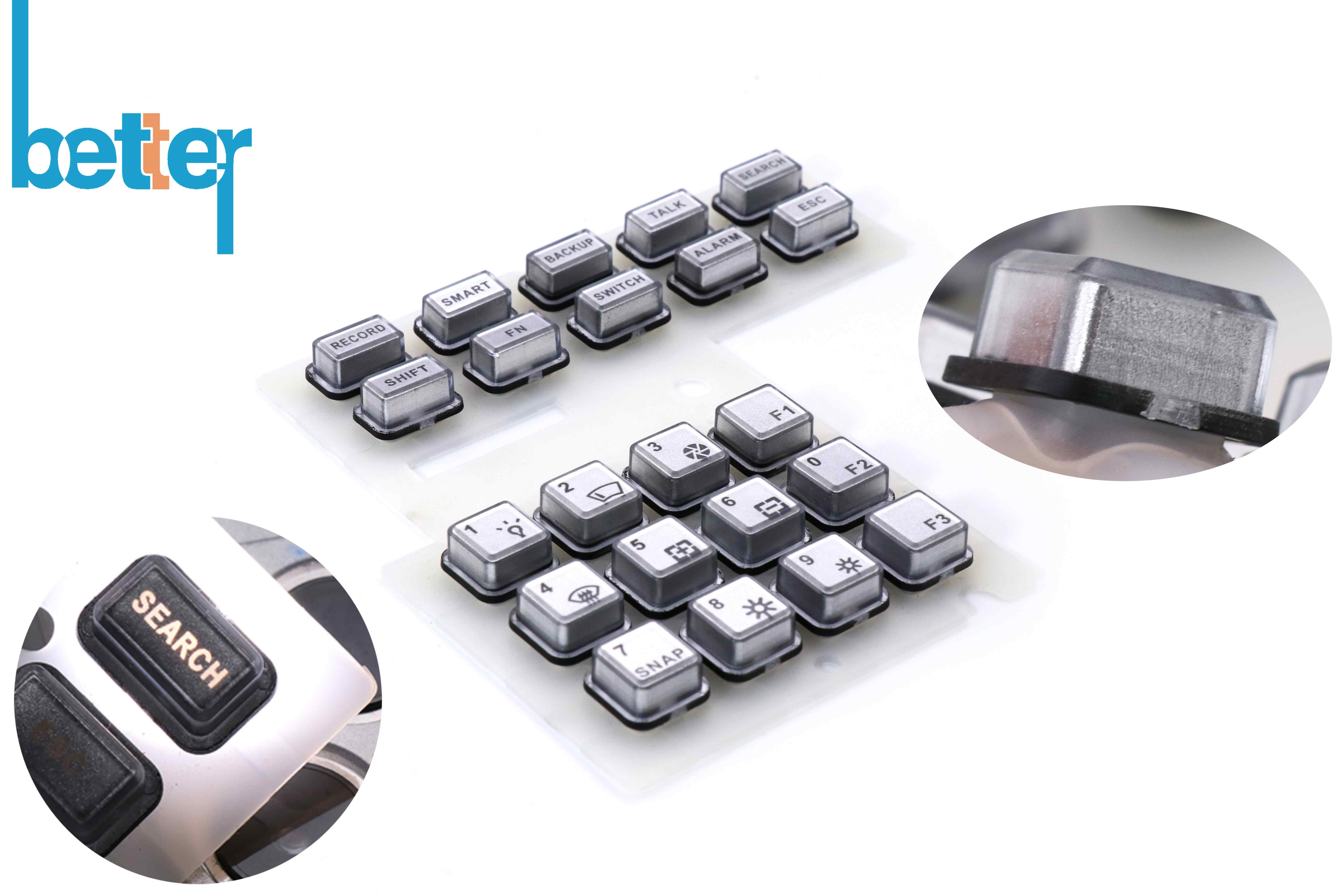P+R Keypad | Plastic Cap with Rubber Keypad