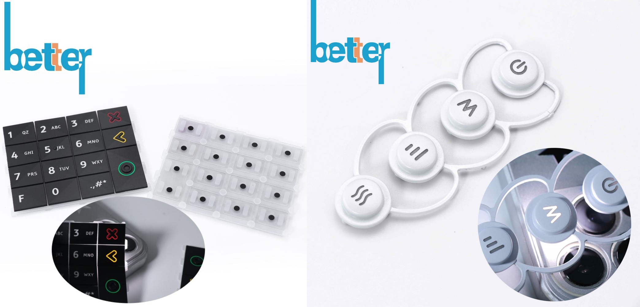 P+R Keypad | Plastic Cap with Rubber Keypad