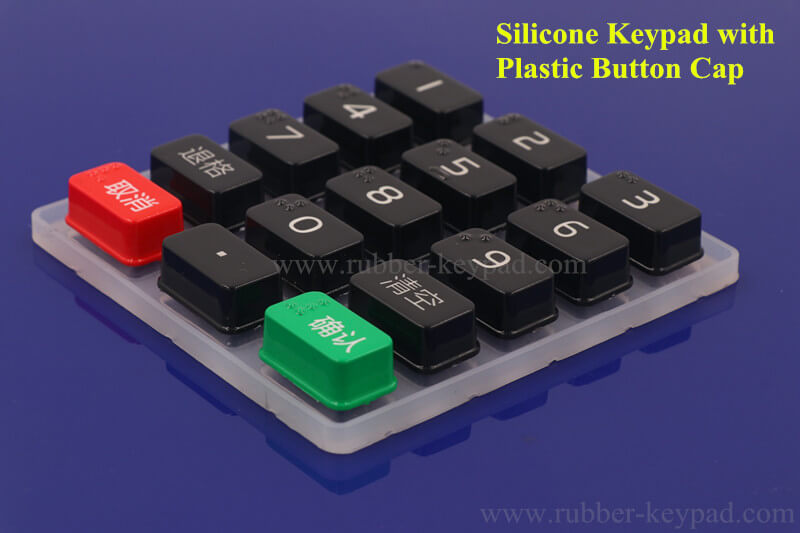 Silicone Keypad with Plastic Button Caps from China manufacturer ...