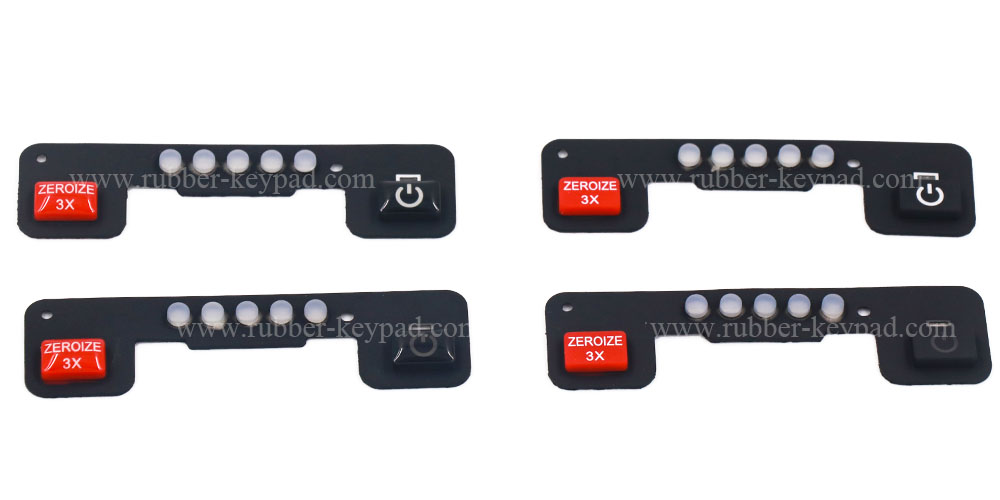 Silicone Rubber Membrane Electrical Contact Buttons 3M Adhesive Layer ...