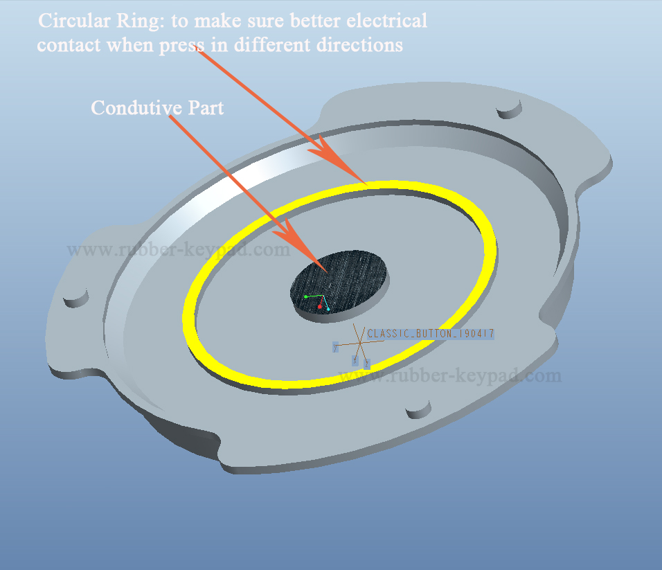 Silicone Rubber Button Pad Antirocking Pins - Perfect Keypad Conductive ...