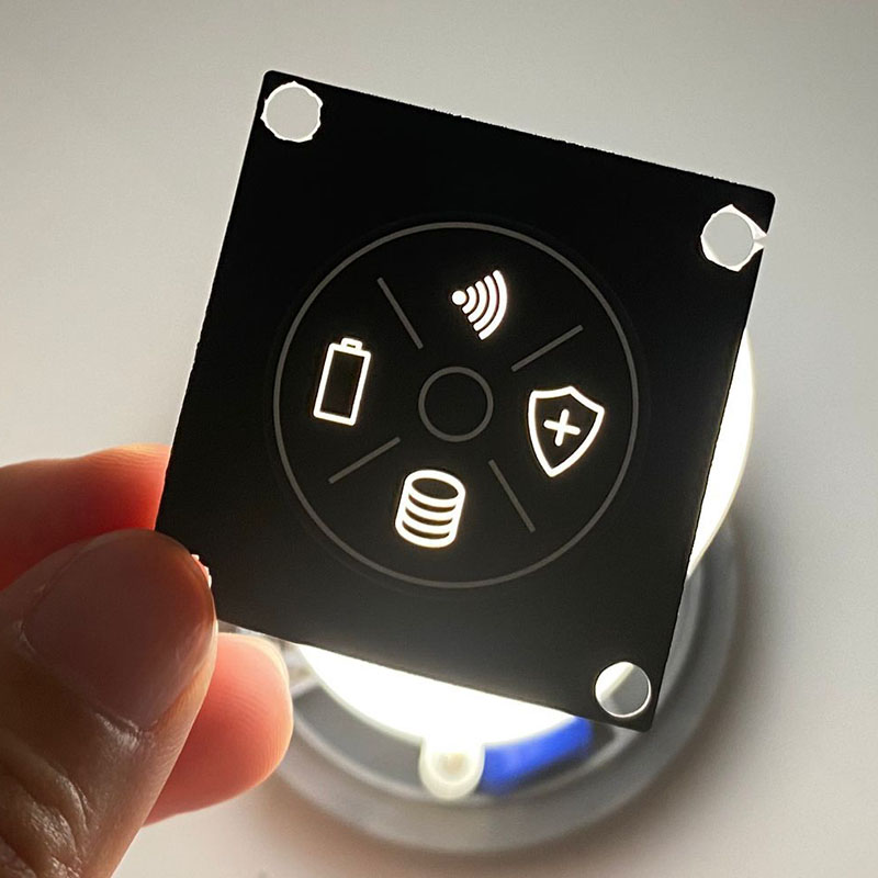 Spray Painted & Laser Cutting Silicone Backlit Switch Button