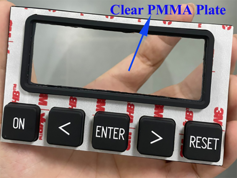 PMMA/Acrylic Panel Silicone Rubber Membrane Switch Keypad